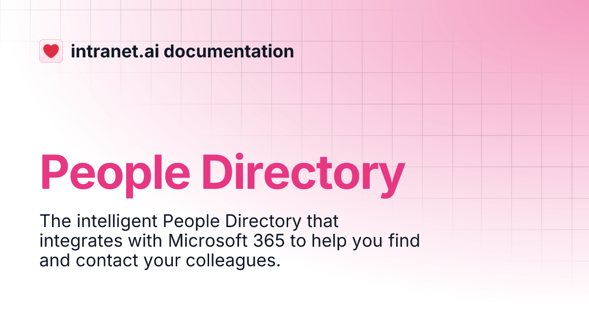 People Directory | intranet.ai documentation