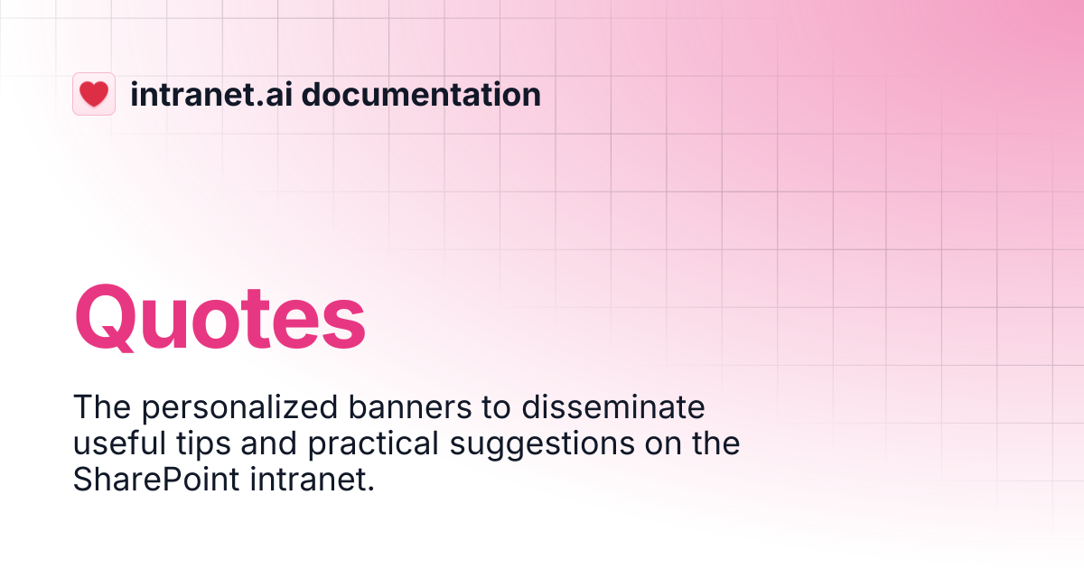 Quotes | intranet.ai documentation
