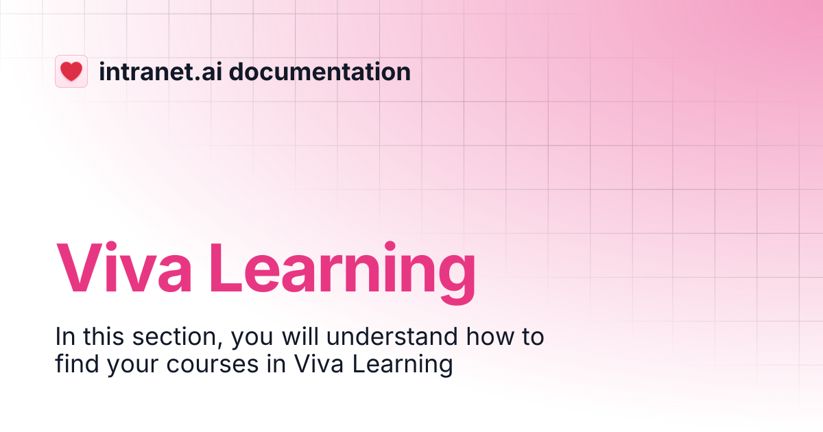 Viva Learning | intranet.ai documentation
