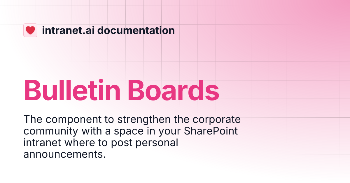 Bulletin Boards | intranet.ai documentation