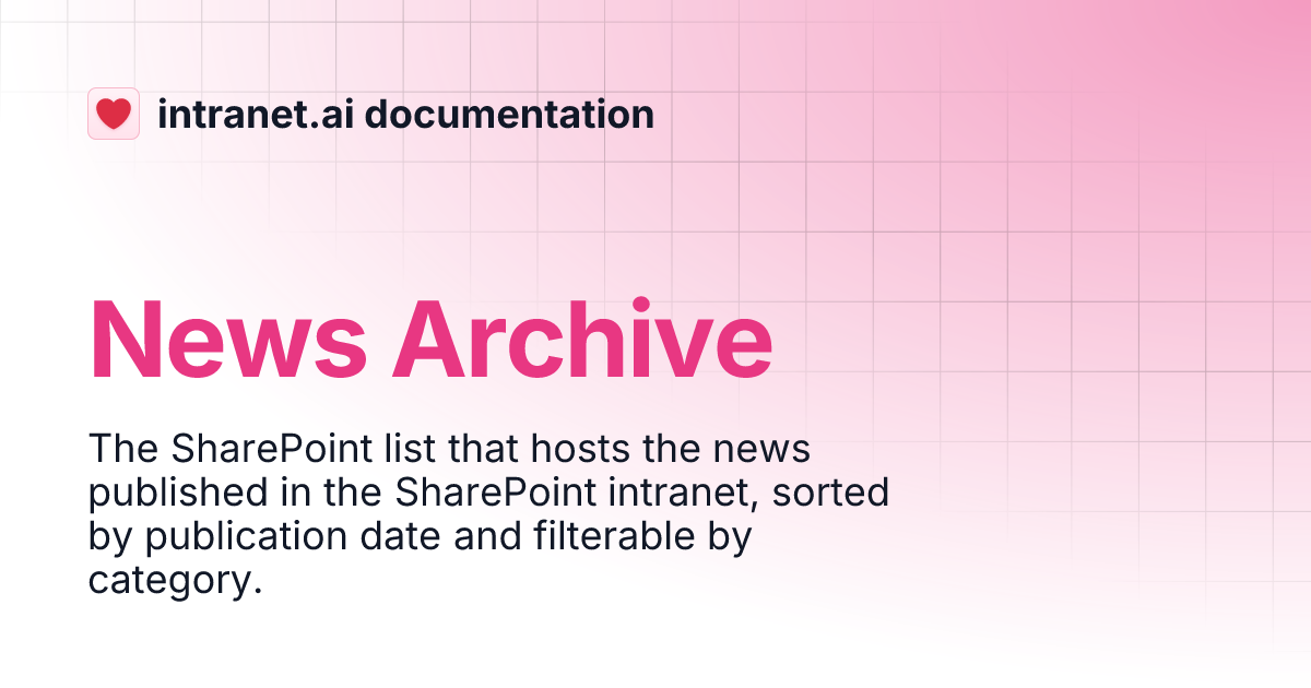News Archive | intranet.ai documentation