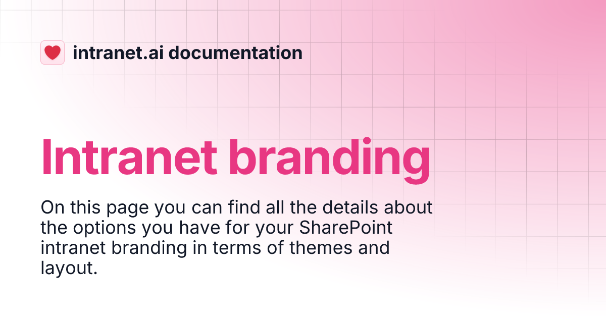 Intranet branding | intranet.ai documentation
