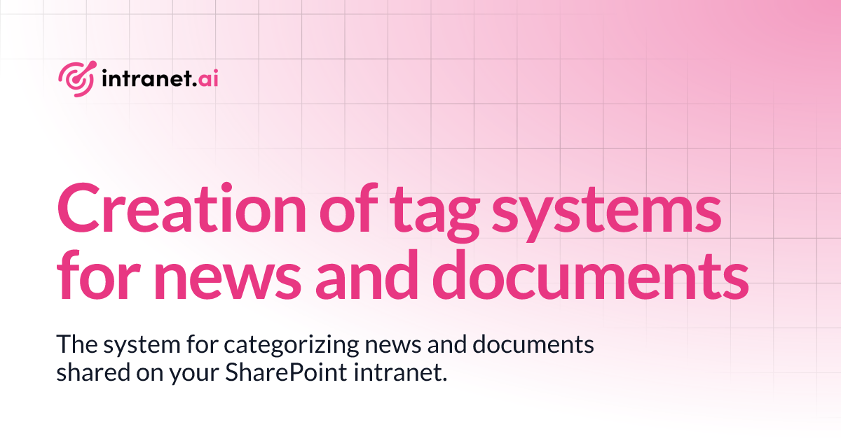 Creation of tag systems for news and documents | intranet.ai documentation