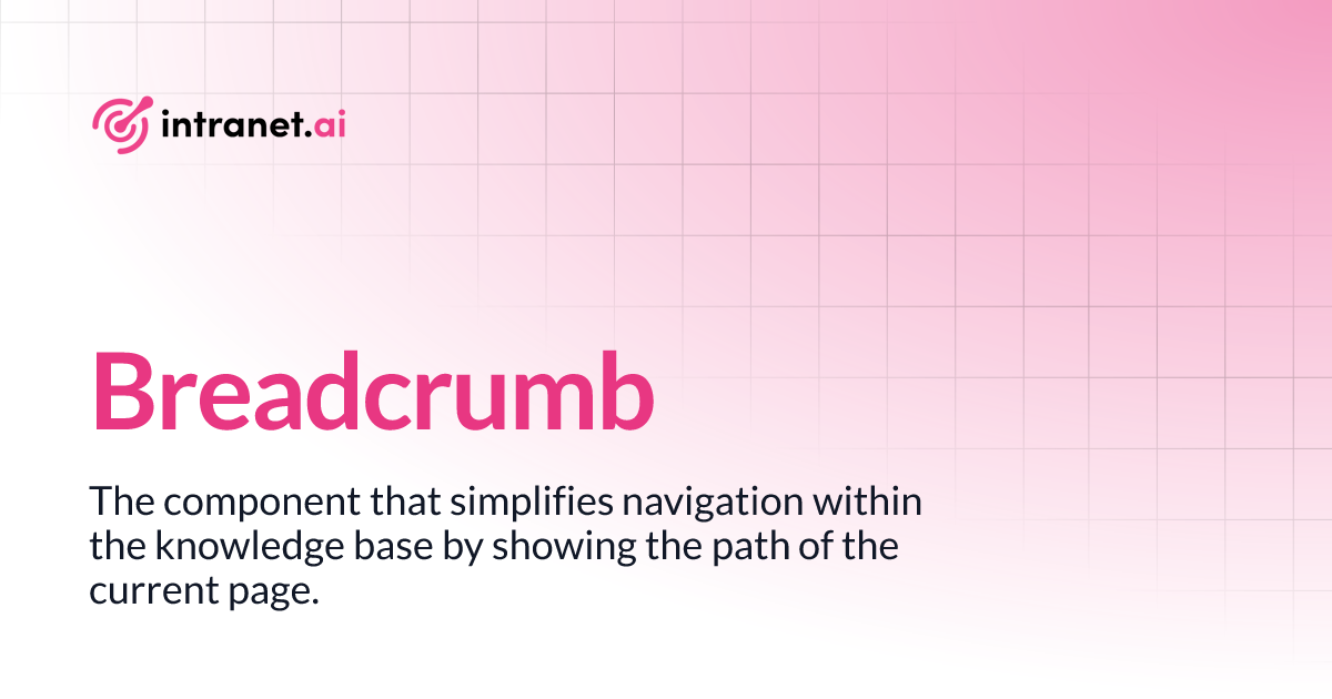 Breadcrumb | intranet.ai documentation