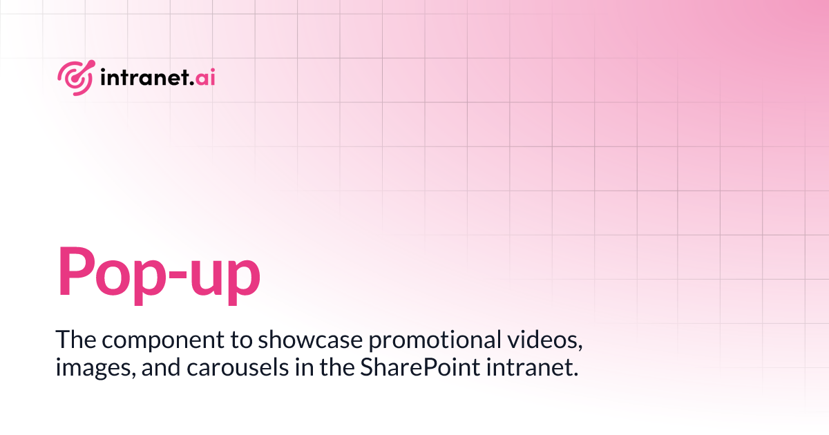 Pop-up | intranet.ai documentation