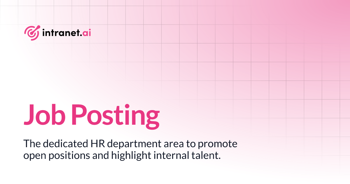 Job Posting | intranet.ai documentation