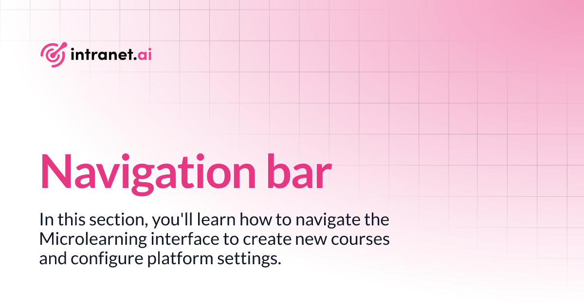 Navigation bar | intranet.ai documentation