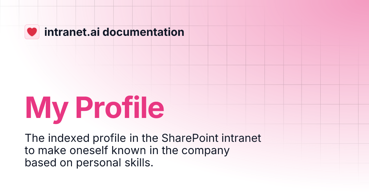 My Profile | intranet.ai documentation